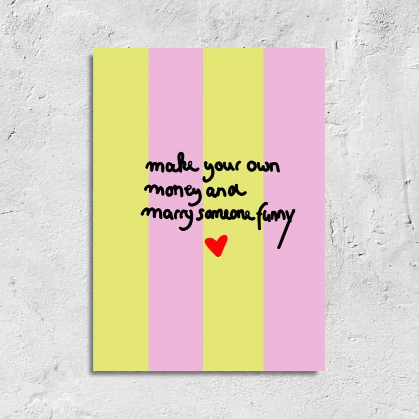 Postkarte Marry someone funny – Super Nice